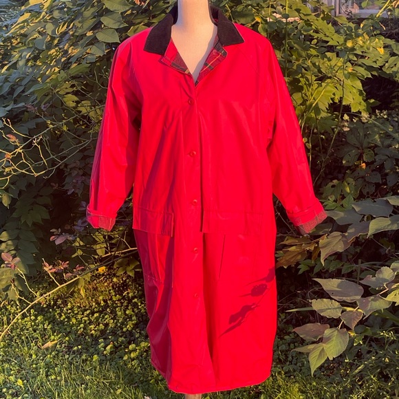 Talbots | Jackets & Coats | Vintage Pink Flannel Lined Rain Trench Coat ...